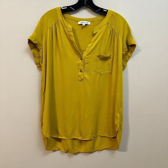 Rose & Olive | Tops | Rose Olive Mustard Yellow Tunic Size M | Poshmark